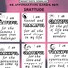 Positive Affirmation Cards for Gratitude, Daily Affirmations for Self ...