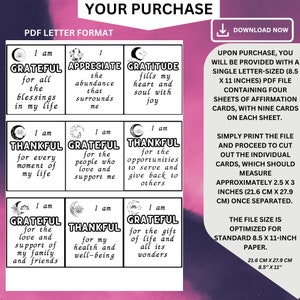 Positive Affirmation Cards for Gratitude, Daily Affirmations for Self ...