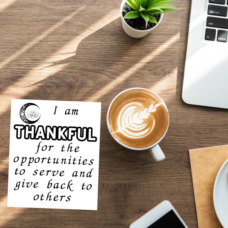 Positive Affirmation Cards for Gratitude: Printable - Etsy