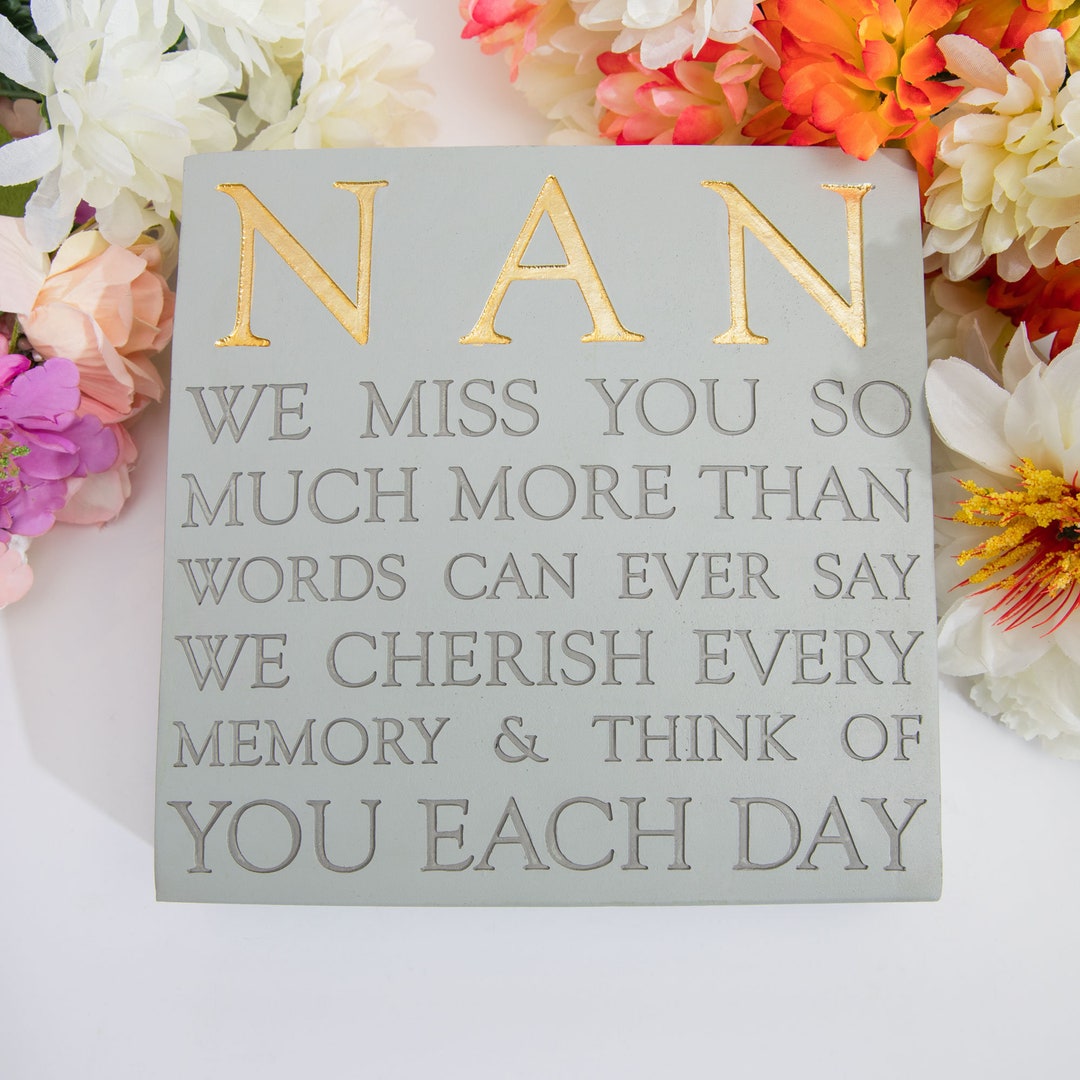 Memorial Stone for Nan Nan Grave Stone Nan Memorial Plaque - Etsy