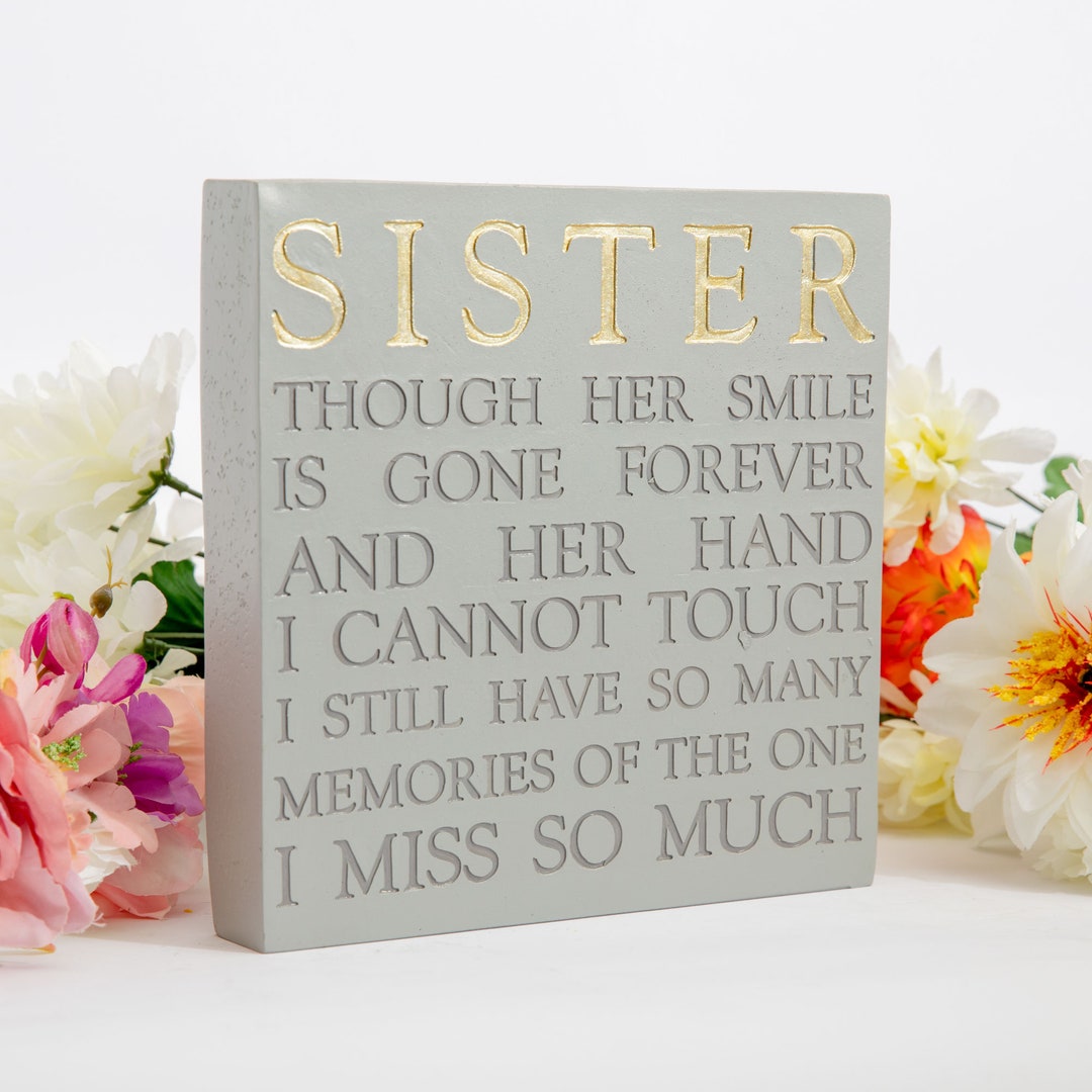 Memorial Stone for Sister Sister Grave Stone Sister Memorial Plaque ...
