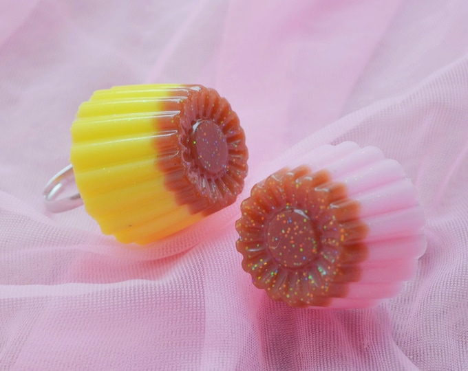 Flan Princess Fairy Kei/yume Kawaii Adjustable Rings - Etsy