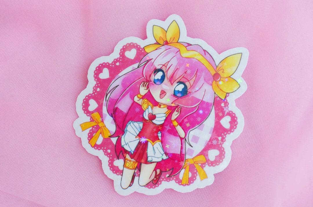 Wedding Peach Momoko 3" Holographic Vinyl Sticker - Etsy