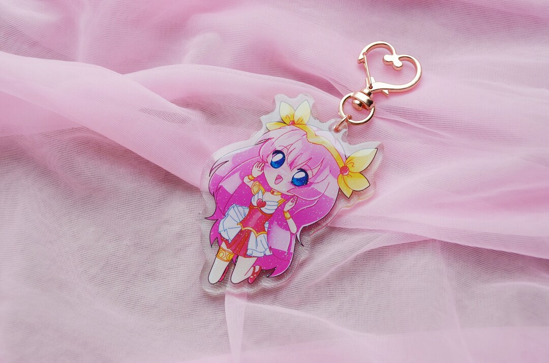 Wedding Peach Momoko 3" Glitter Acrylic Keychain Charm - Etsy