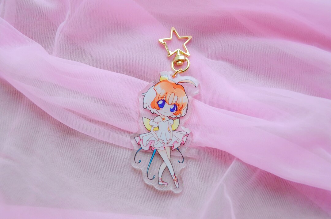 Princess Tutu Duck Ahiru 3" Glitter Acrylic Keychain Charm - Etsy