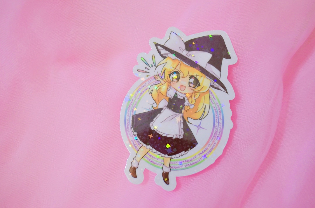 Touhou Project Marisa Kirisame 3" Holographic Vinyl Sticker - Etsy