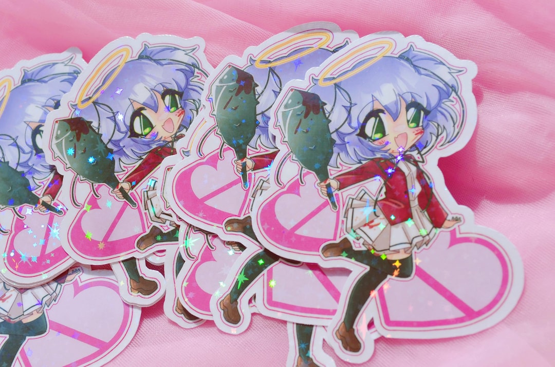 Bludgeoning Angel Dokuro-chan 3" Holographic Vinyl Sticker - Etsy