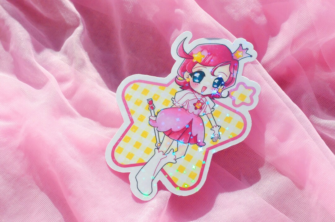 Cosmic Baton Girl Comet-san 3" Holographic Vinyl Sticker - Etsy