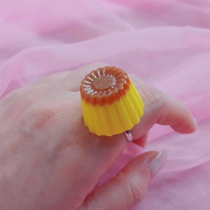 Flan Princess - Fairy Kei/yume Kawaii Adjustable Rings - Etsy