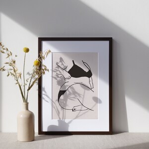 Line Art Curvy Body Outline Curvy Female Body Print Body Positivity ...