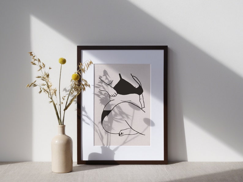 Line Art Curvy Body Outline Curvy Female Body Print Body - Etsy Australia