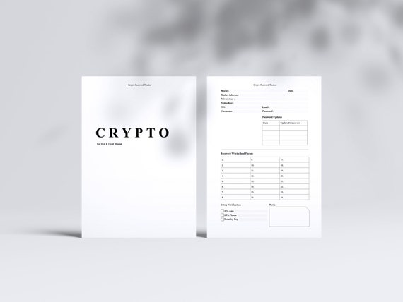 Crypto Password Tracker Printable A4 Password Tracker for - Etsy