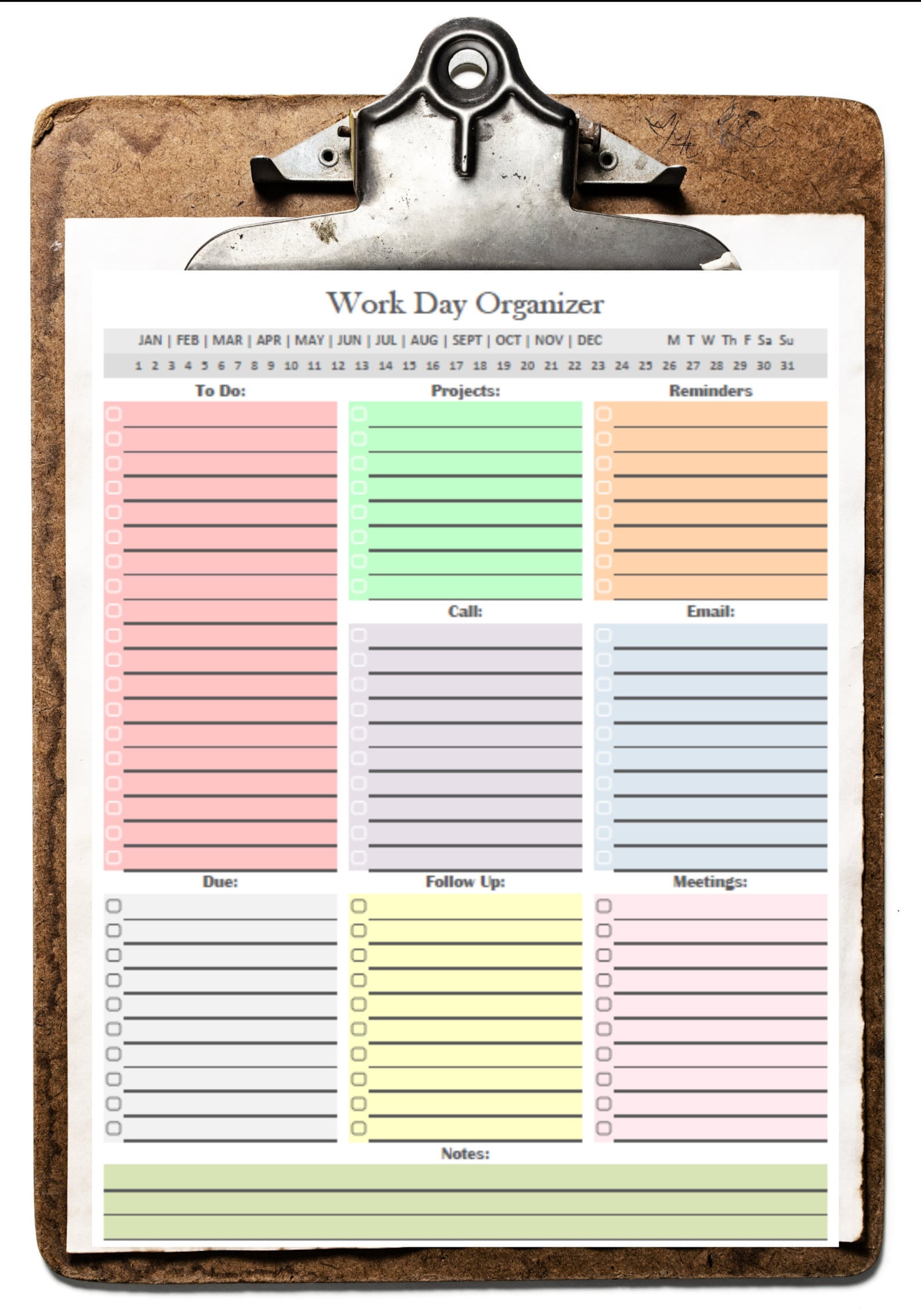 Editable Daily Planner | Printable Daily Planner | Work Day Planner ...
