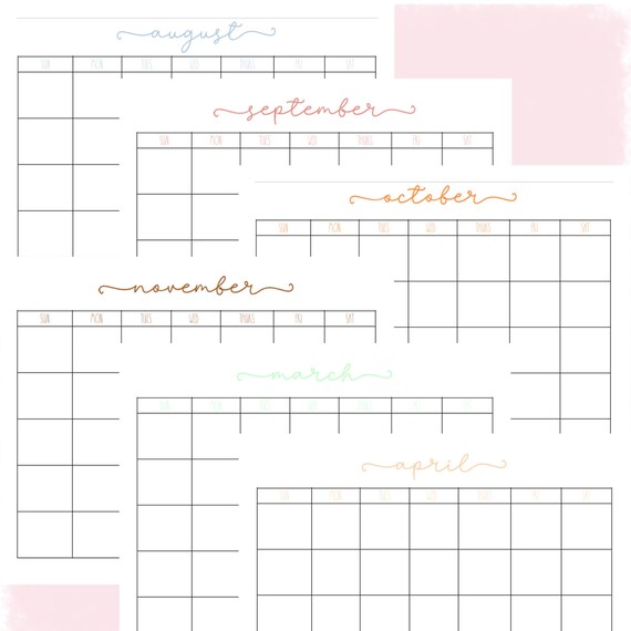 Printable Editable Perpetual Calendar Perpetual Calendar | Etsy