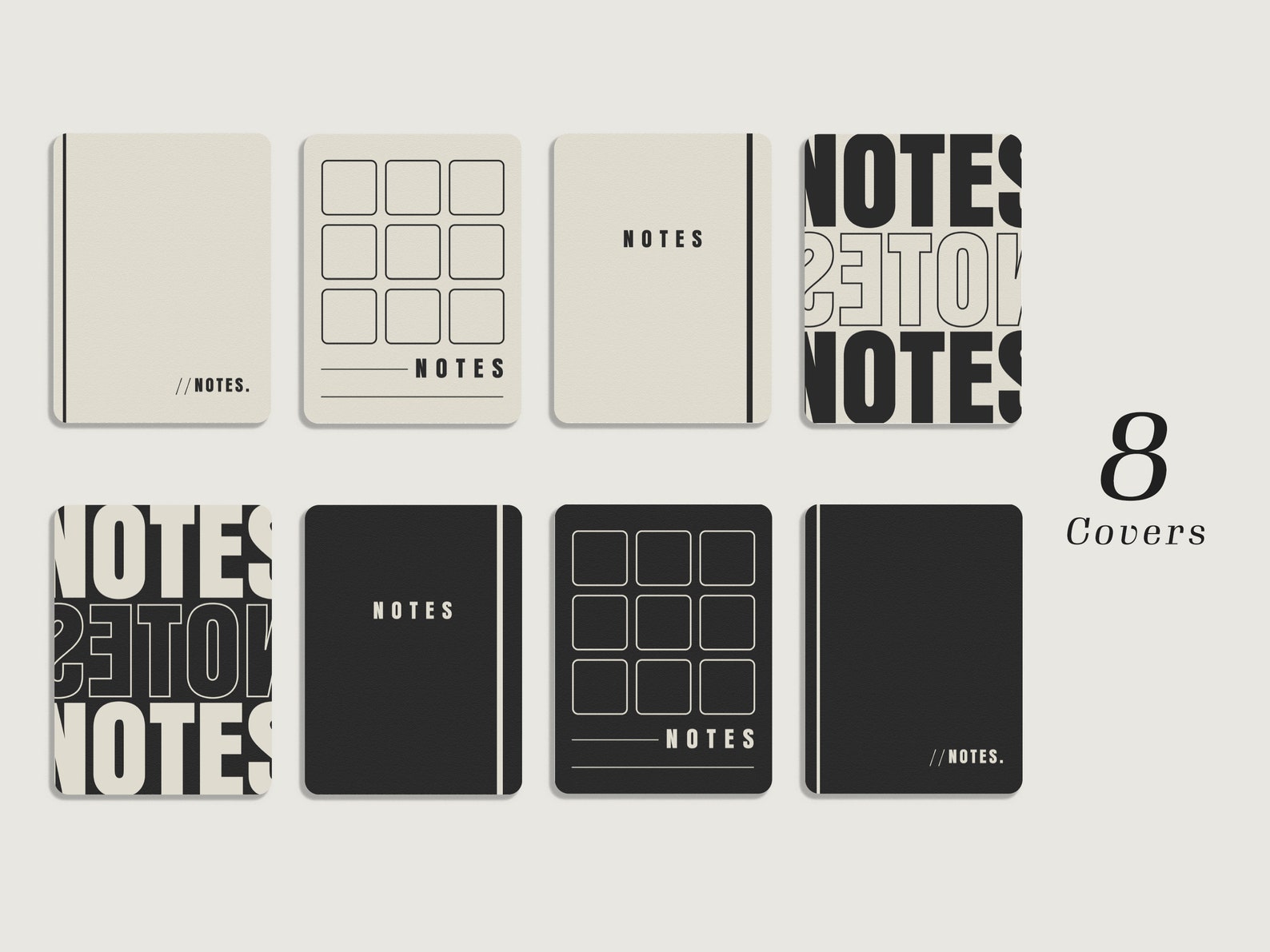 Minimalist Digital Note Templates for iPad & Tablet - Grid, Narrow ...