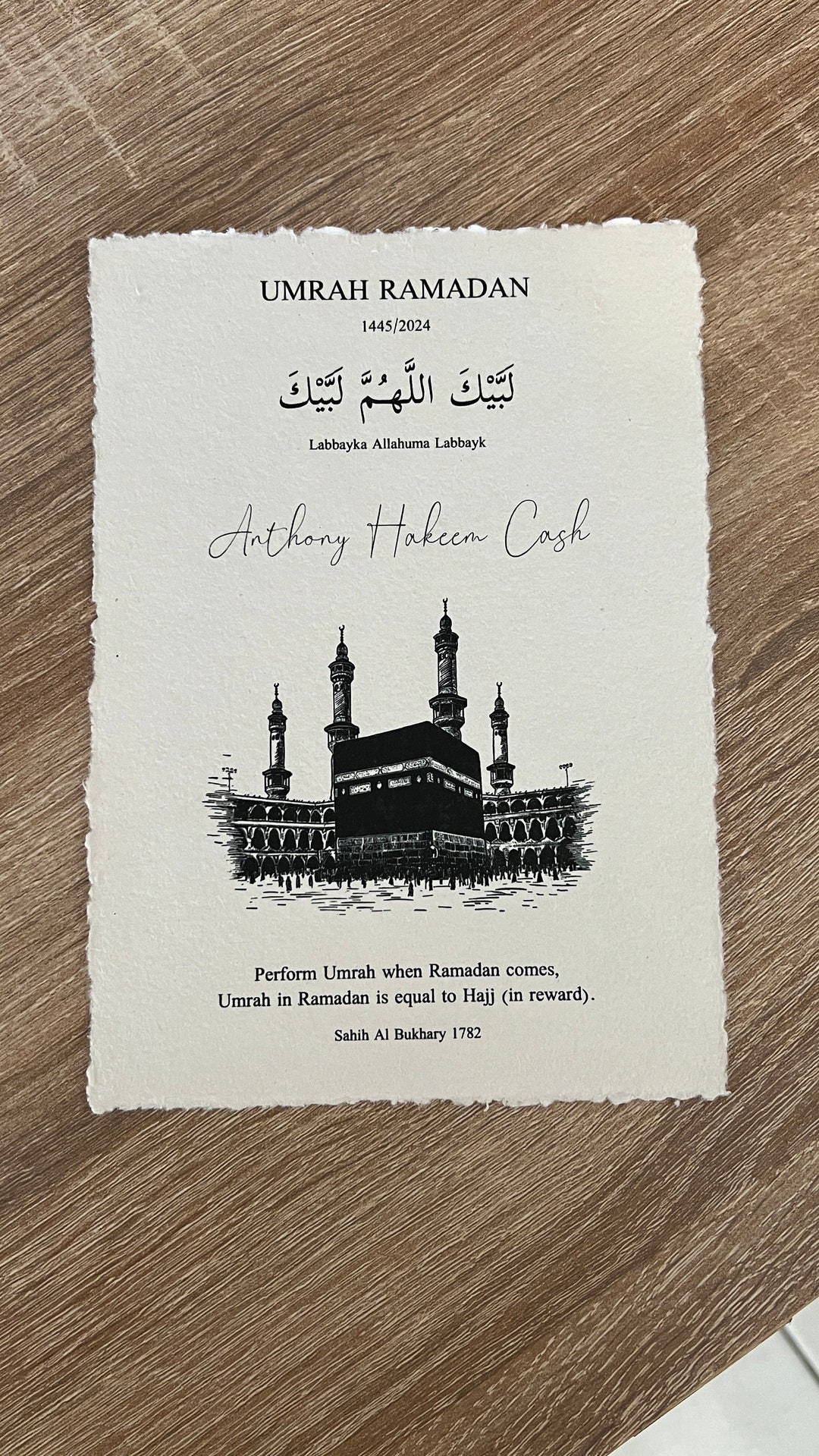 Umrah Certificate Umre Belgesi - Etsy