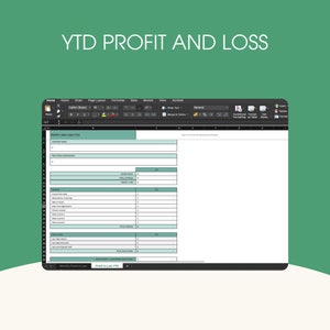 Excel Template Profit and Loss Spreadsheet, Small Business, Monthly ...