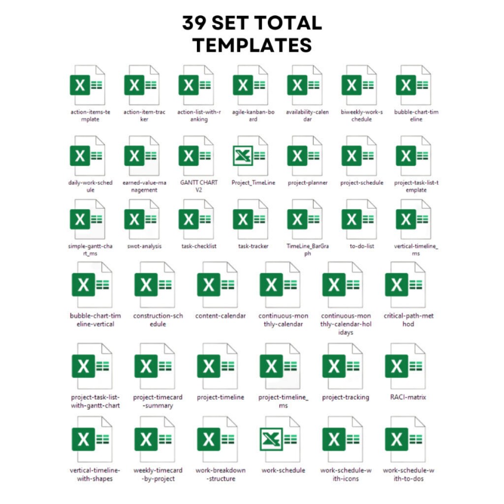 Excel Template - 39 Set Project Management Excel Template : Gantt Chart ...