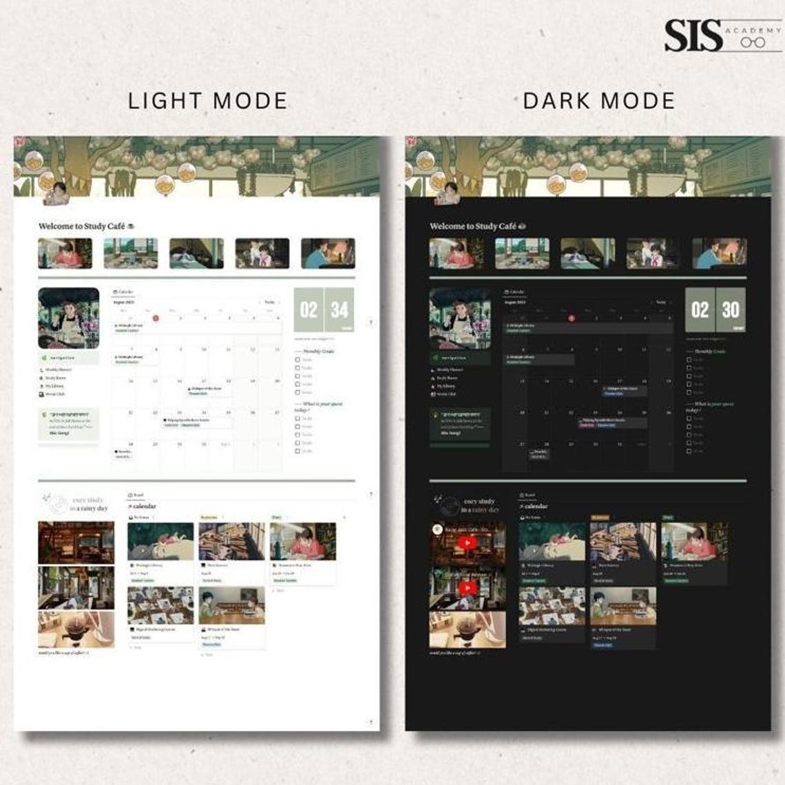 Notion Template | Study Café Notion Template | Studio Ghibli Theme ...