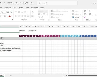 2024 Habit Tracker Spreadsheet Google Sheets Template Daily Habit ...
