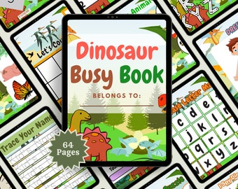 Dinosaur Busy Book Pages for Toddler. Kindergarten Learning Binder ...