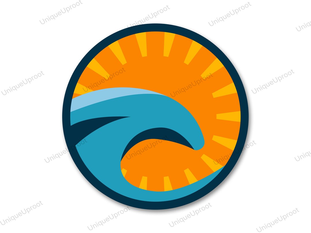Olas del océano svg, archivo de corte svg del sol, svg de la ola del ...