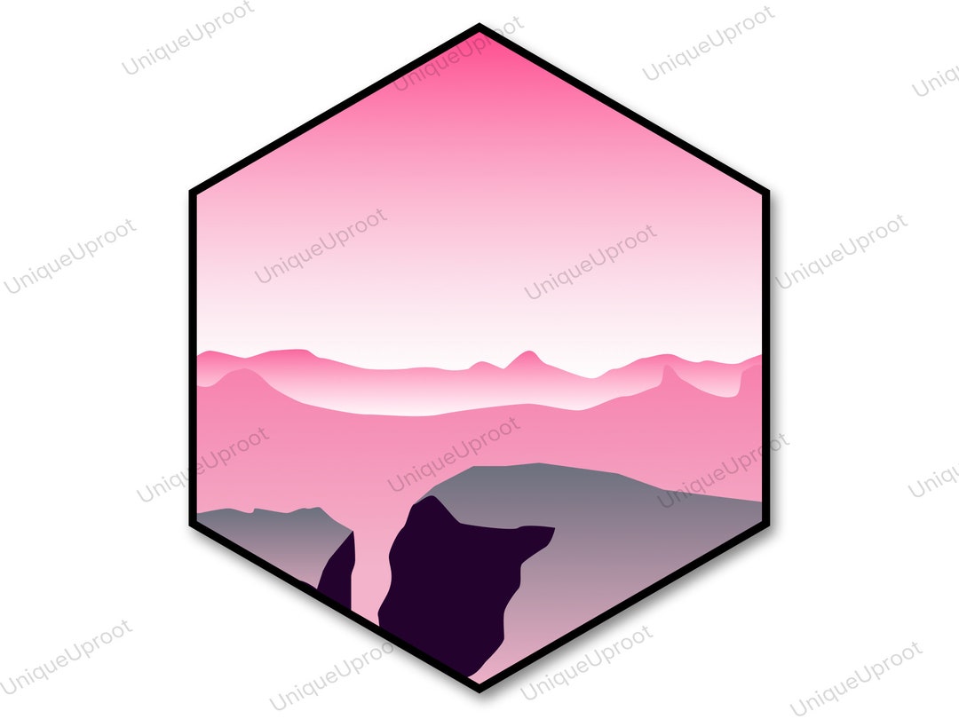 Sunset Cliff | Minimalist Designs, Unique Clipart Vector Graphic | File ...