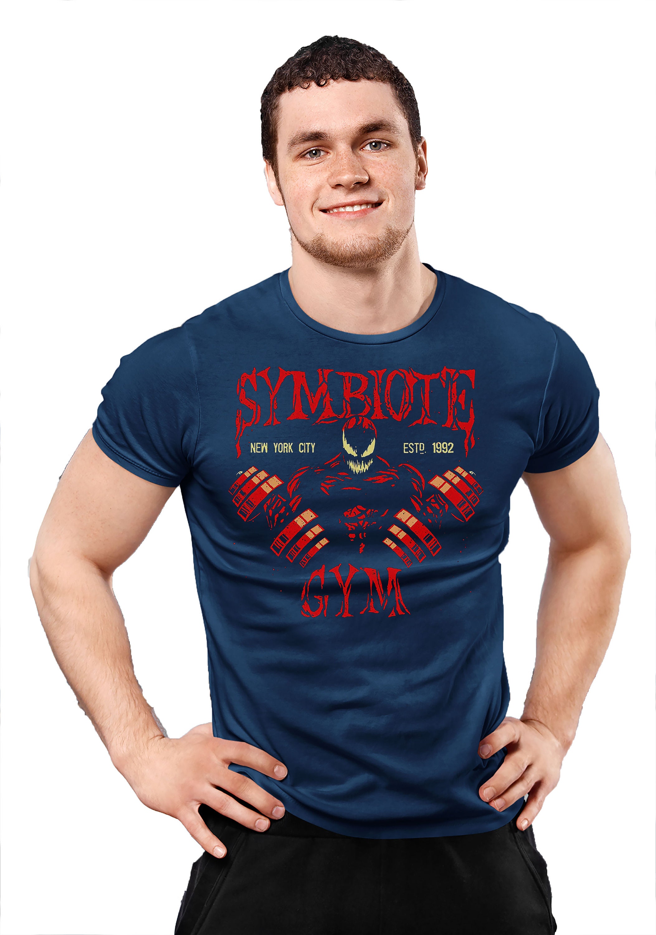 Symbiote Chest Gym T-shirt Men's Fitness Tee Shirt Gamers Gym Shirts ...