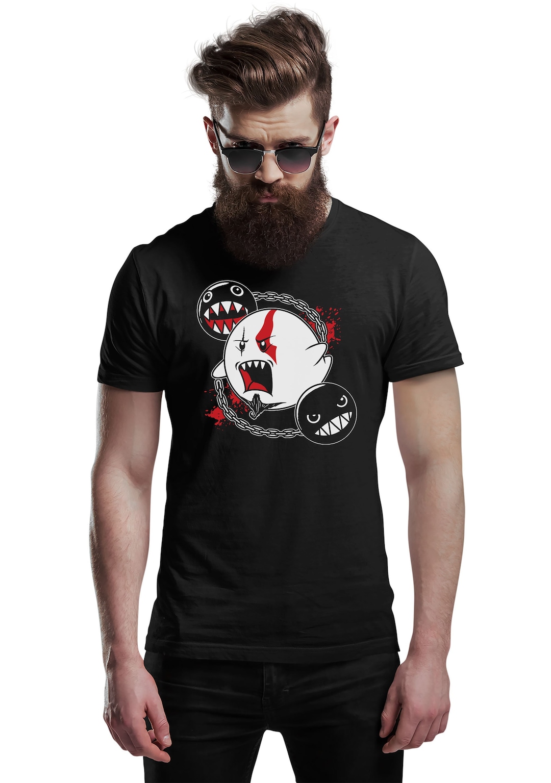 God of War Boo Ghost T-shirt Myth Legend Olympus Men's Gaming T-shirt ...