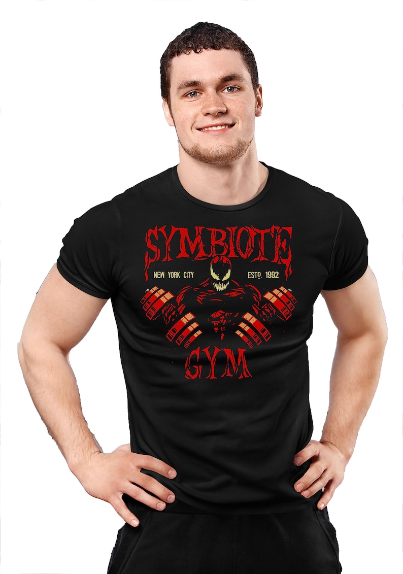 Symbiote Chest Gym T-shirt Men's Fitness Tee Shirt Gamers Gym Shirts ...