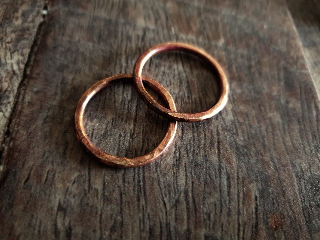 Artisan COPPER RINGS, 19-20mm ID, Handmade Closed Solid Copper Rings ...