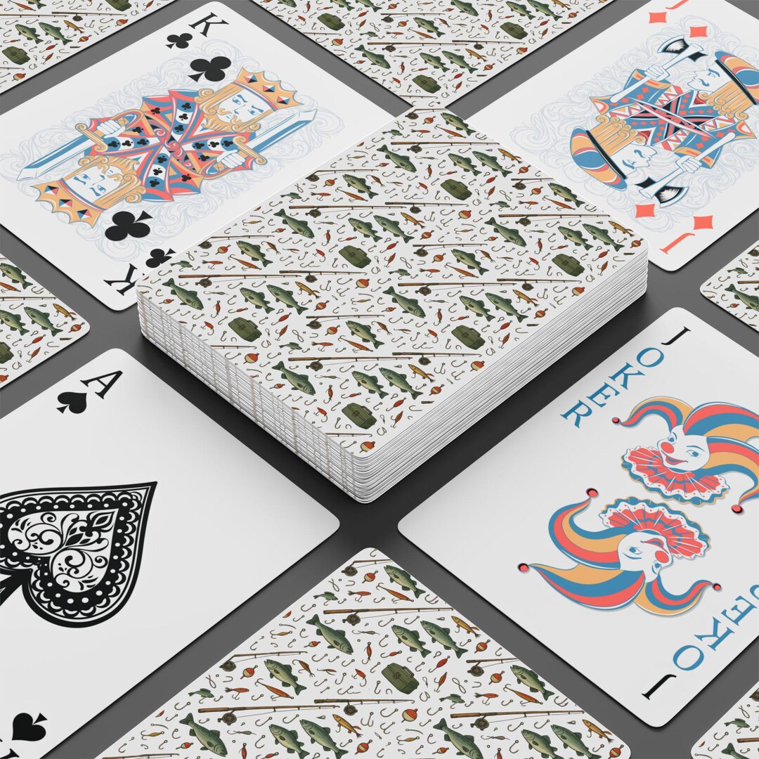 Fishing Theme Poker Playing Cards Set, Fathers Day Fishing, Casino ...
