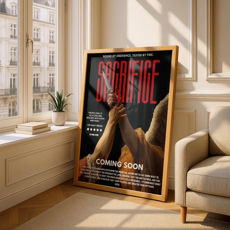 Abraham and Isaac Art, the Sacrifi Ce Bible Story, Old Testament Art ...