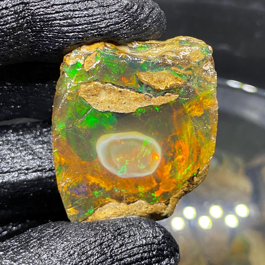 Egg Inside Ethiopian Opal Specimen Rough, 114 Carat Natural Opal Rough ...