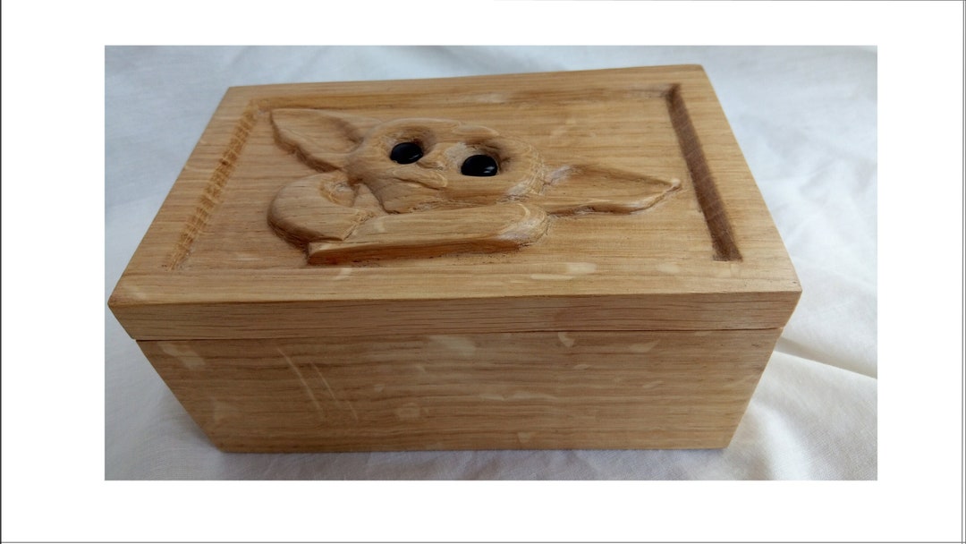 Grogu Soild Oak Handmade Jewellery and Storage Box With Lid - Etsy
