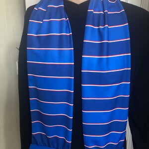 Retro Rangers Scarf Silk Type Red Blue White Football Kit Glasgow Gers ...