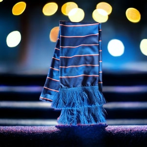 Retro Rangers Scarf Silk Type Red Blue White Football Kit Glasgow Gers ...