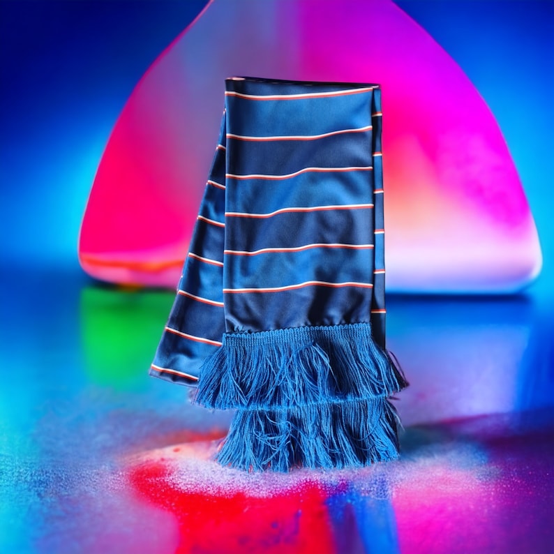 Retro Rangers Scarf Silk Type Red Blue White Football Kit Glasgow Gers ...