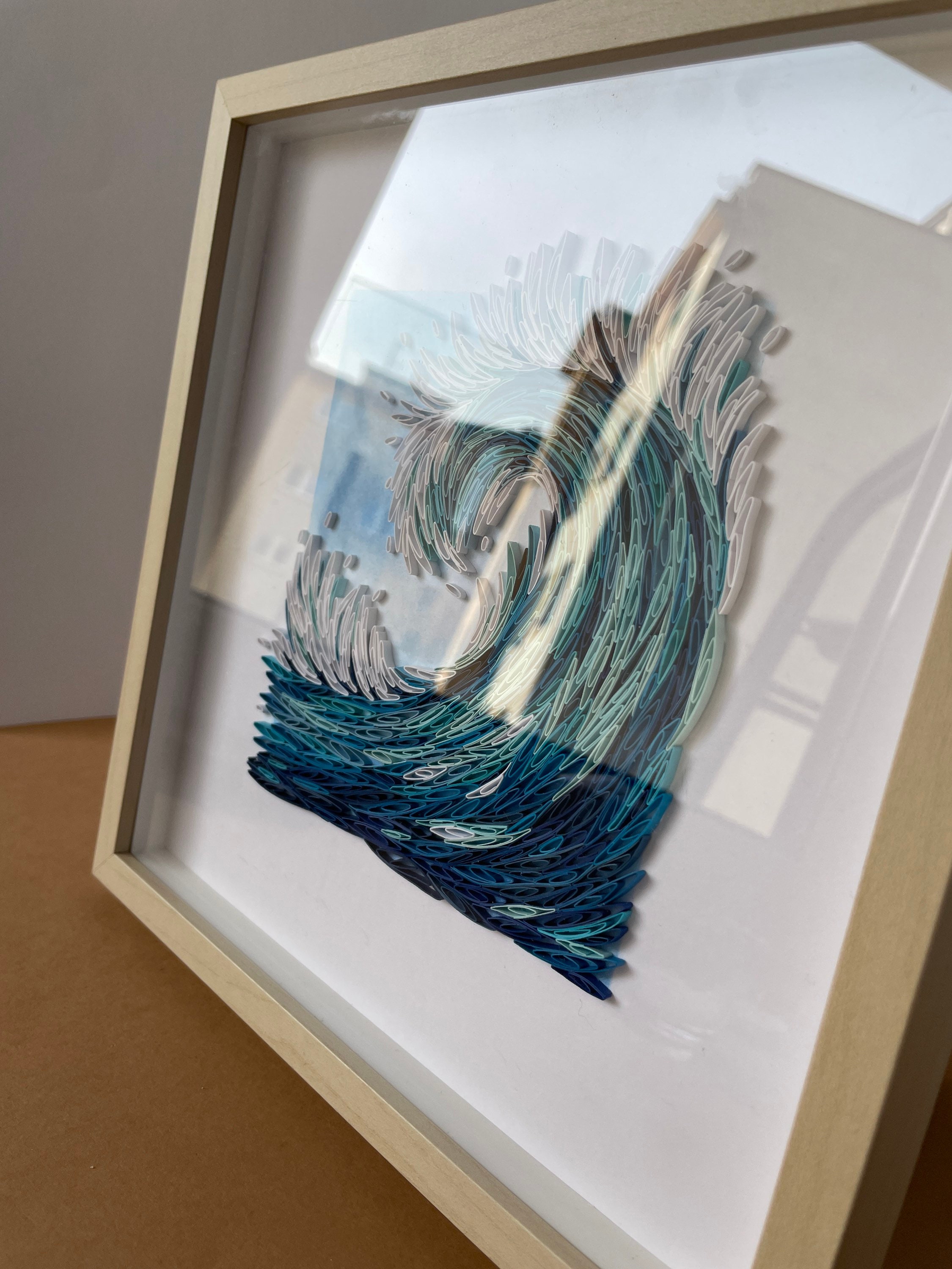 Quilling Wave Wave Water Splashes Paper Painting Quilling Ocean Wall ...