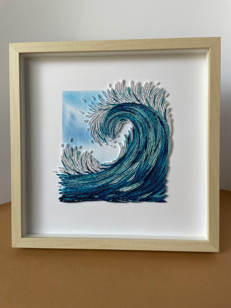 Quilling Wave Wave Water Splashes Paper Painting Quilling Ocean Wall ...