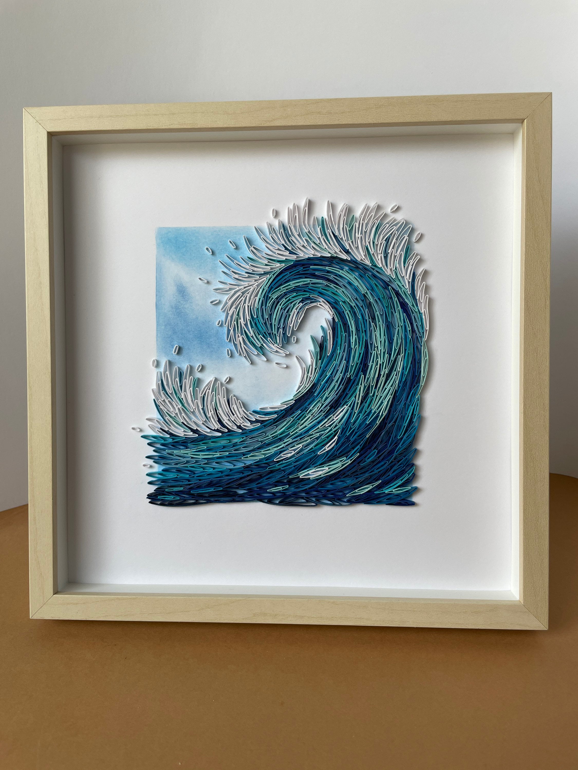 Quilling Wave Wave Water Splashes Paper Painting Quilling Ocean Wall ...