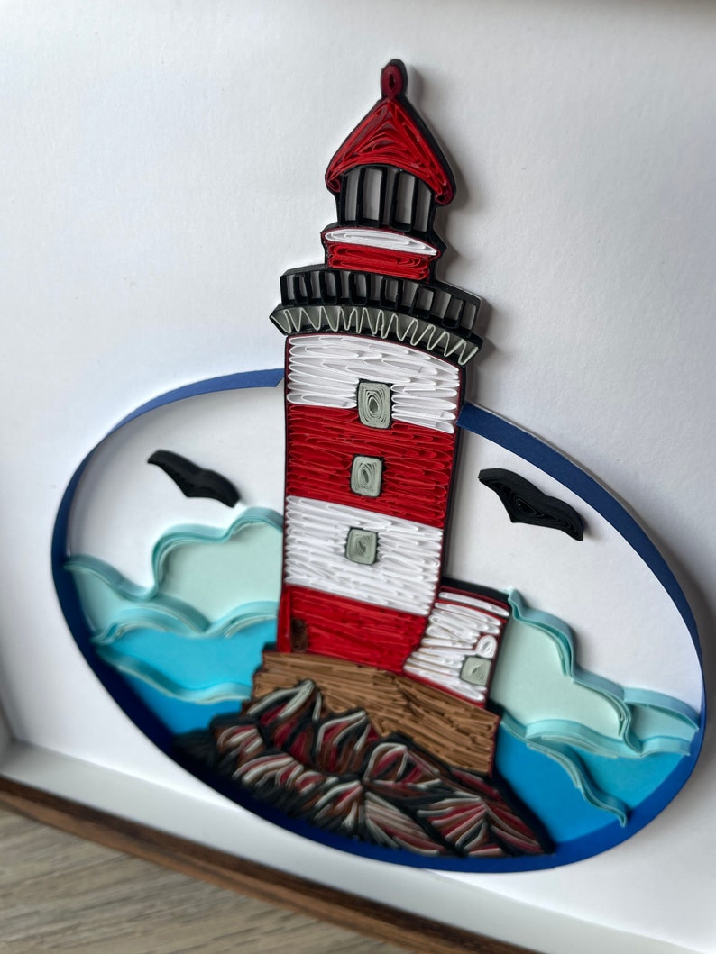 Quilling Lighthouse Sea Wall Decor Quilling Art Quilling Paper Painting ...