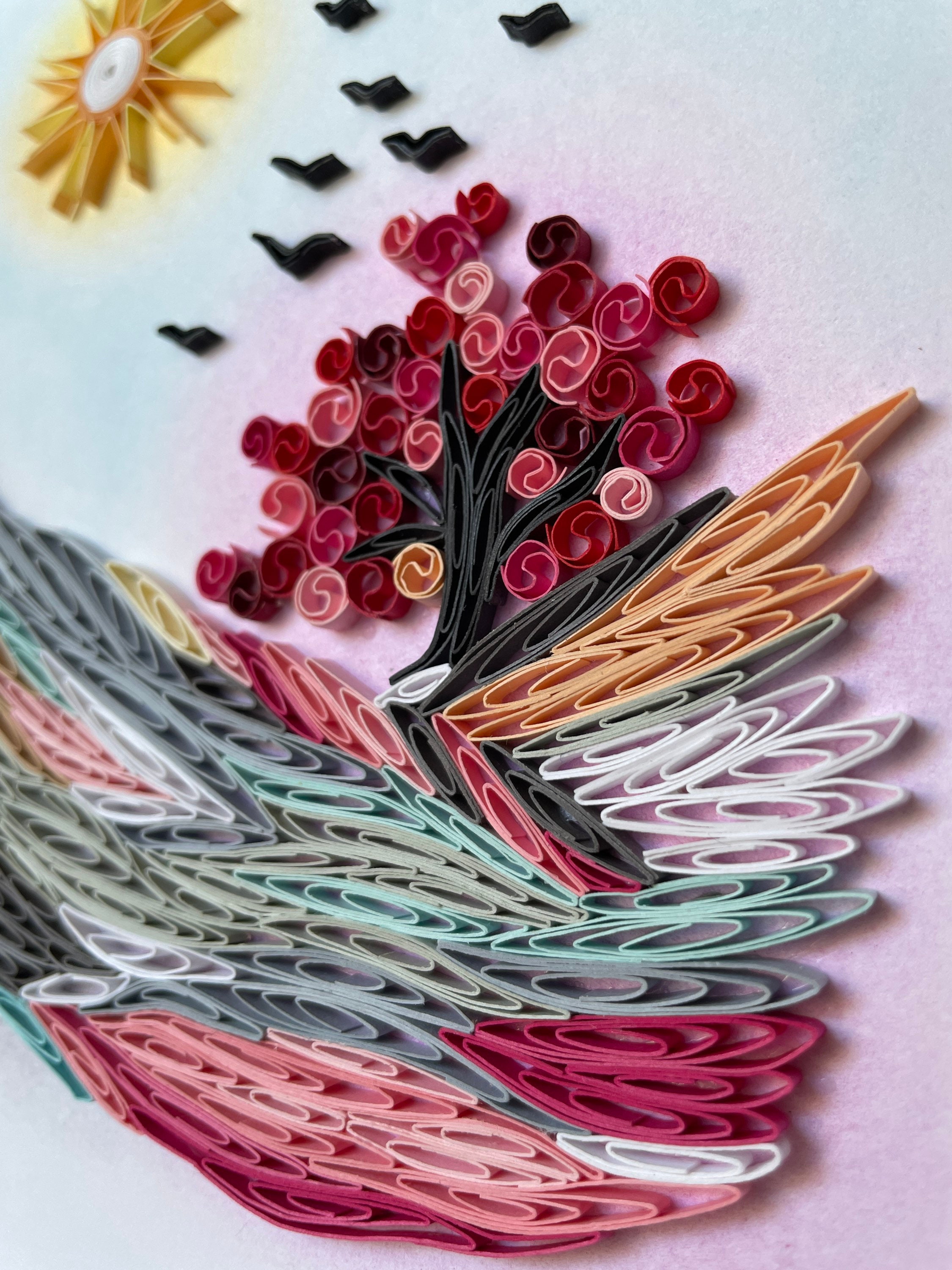 Quilling Hill Paper Nature Quilling Tree in the Field - Etsy