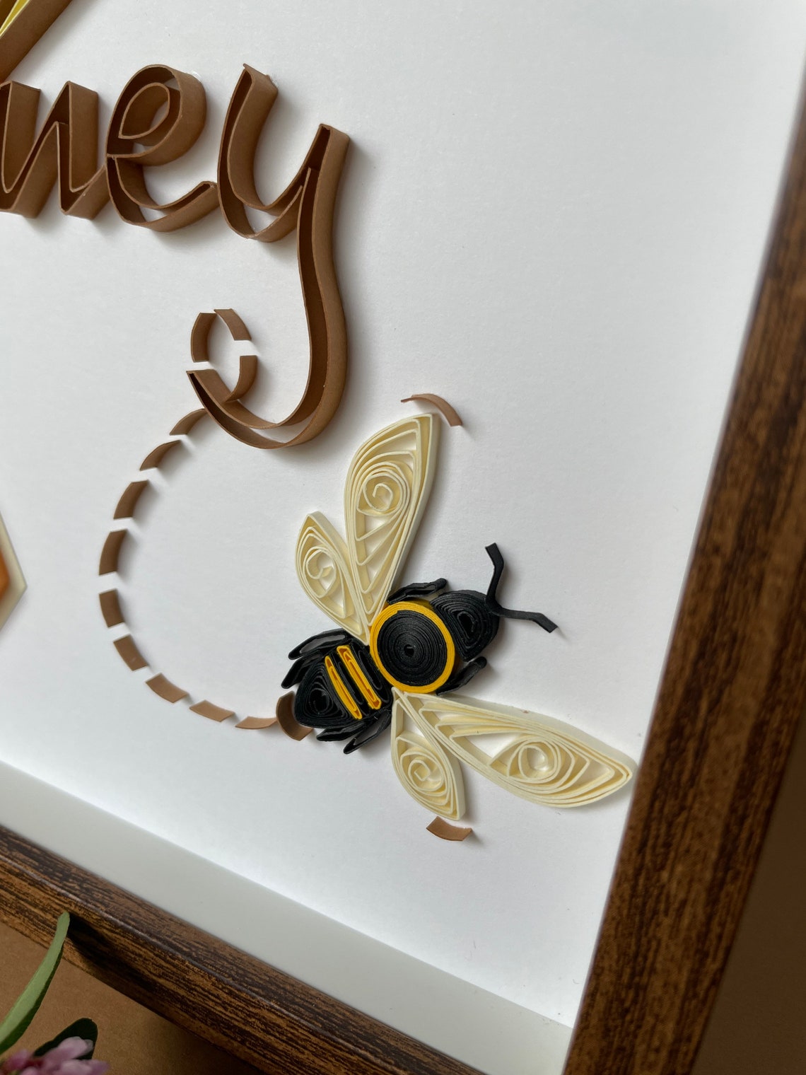 Quilling Honey Paper Bees Quilling Honeycombs Wall Art Home Decor Paper ...