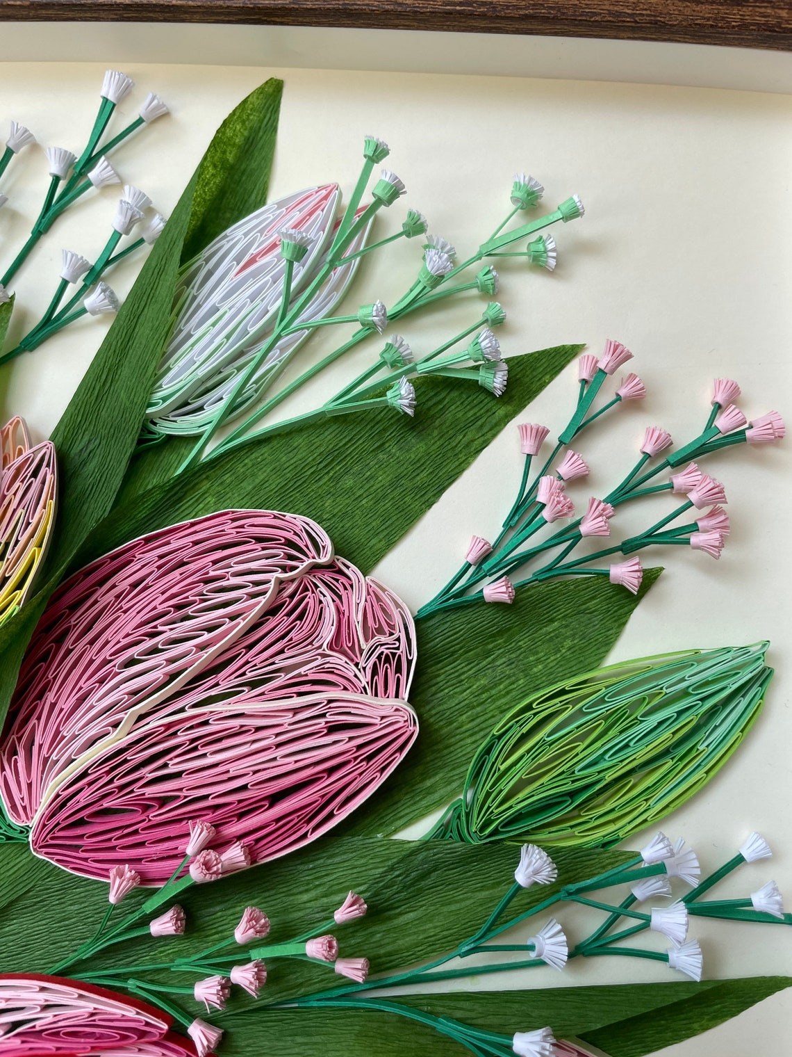 Quilling Tulip Paper Flowers Wall Art Quilling Painting Home Decor ...