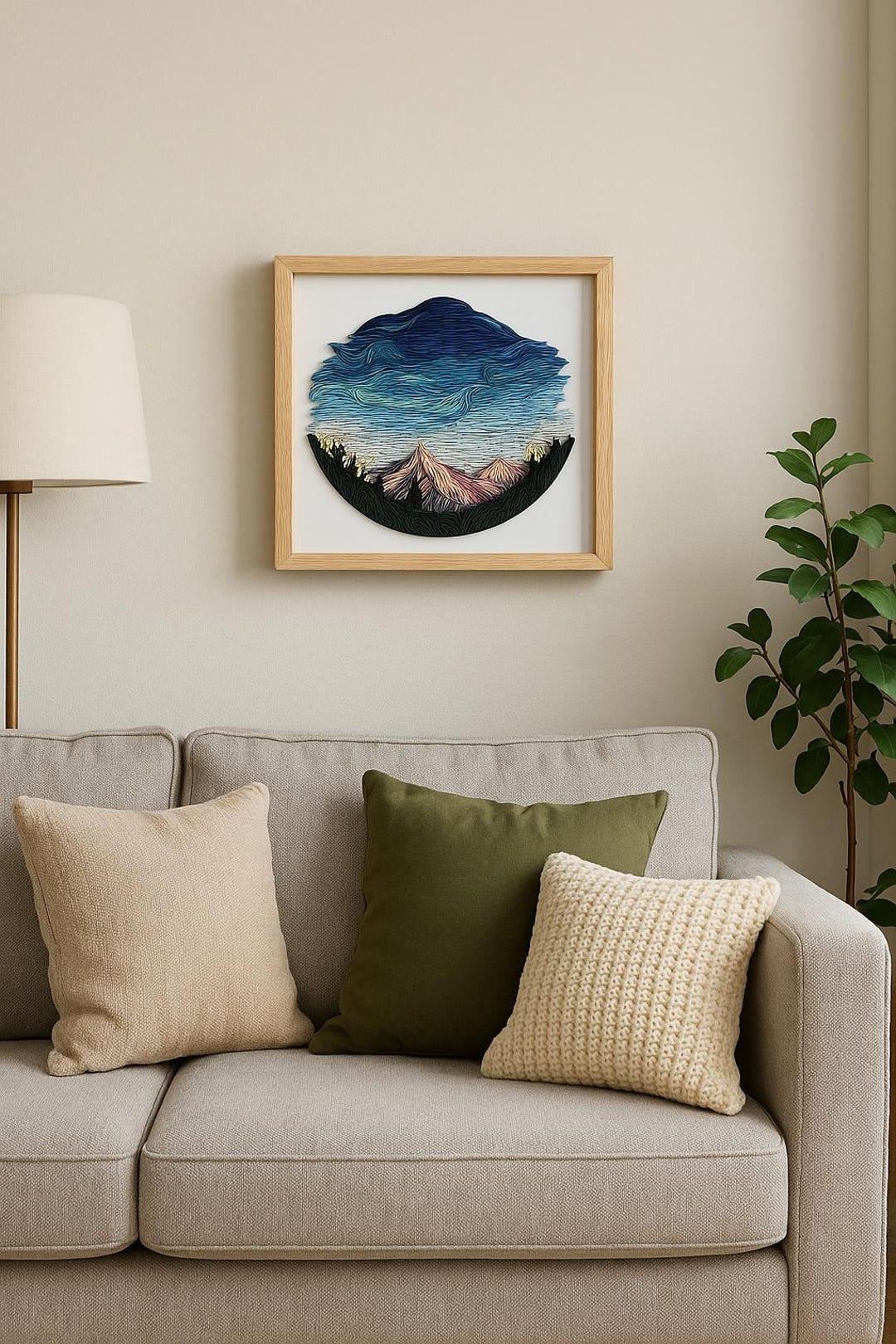 Quilling Landscape – Sky and Mountains | Handmade Paper Art Inspired by ...