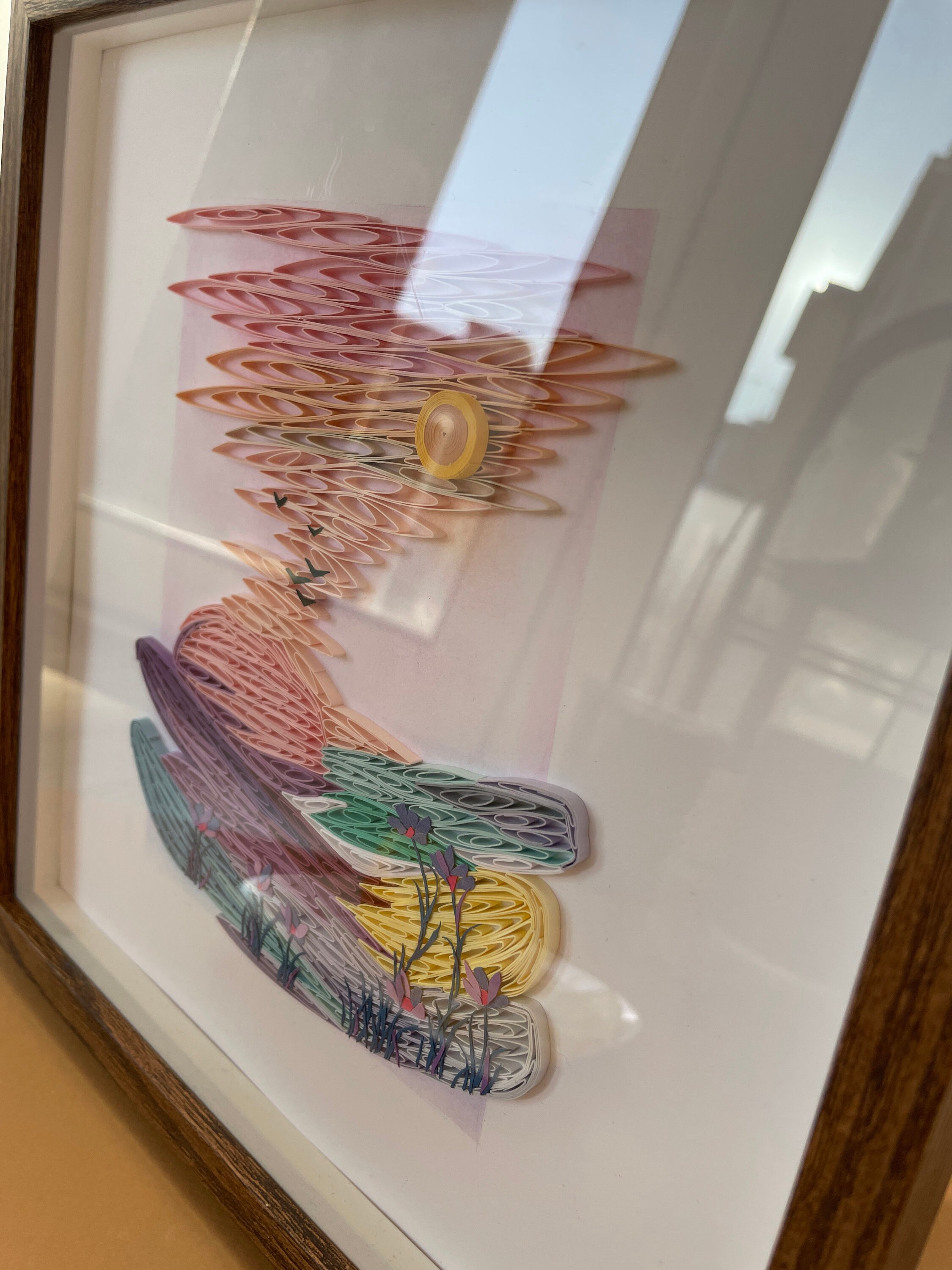 Quilling Pink Sunset Paper Nature Pink Sunset Quilling Sky Sunset in ...