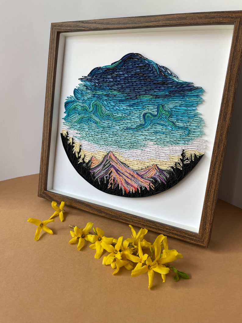 Quilling Landscape – Sky and Mountains | Handmade Paper Art Inspired by ...