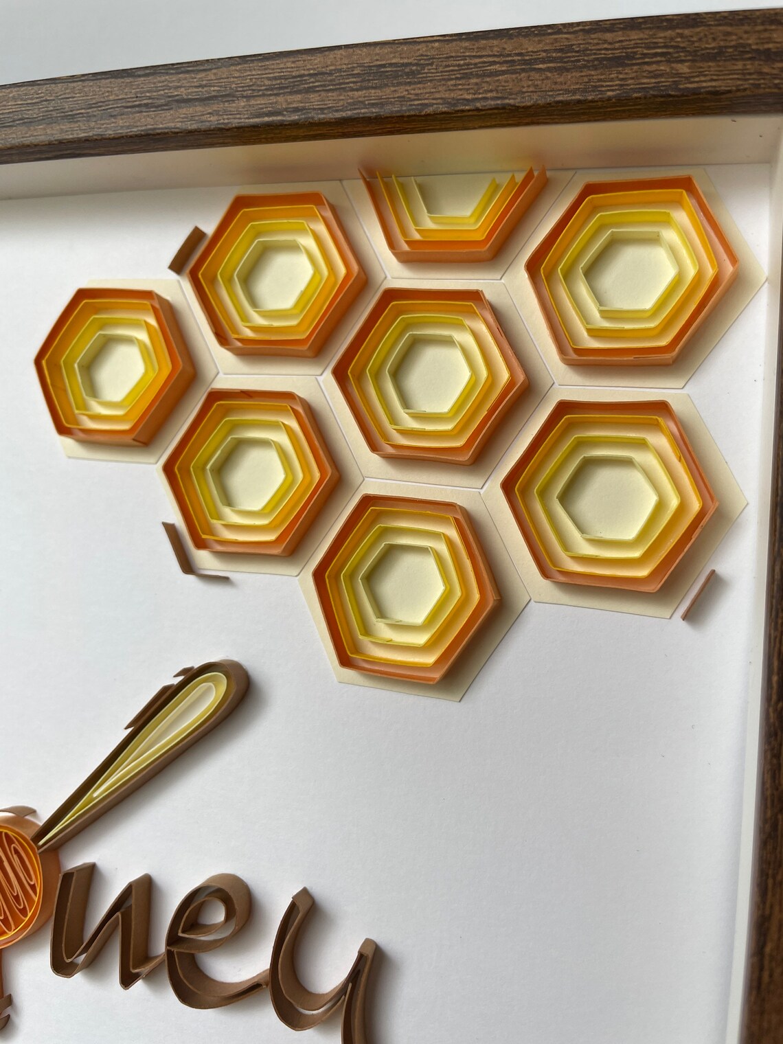 Quilling Honey Paper Bees Quilling Honeycombs Wall Art Home Decor Paper ...