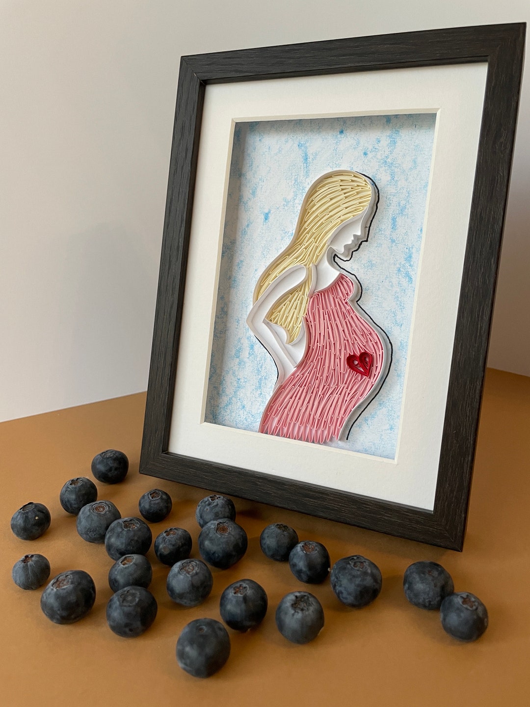 Quilling Pregnant Lady Paper Art Quilling Painting Wall Art Quilling ...